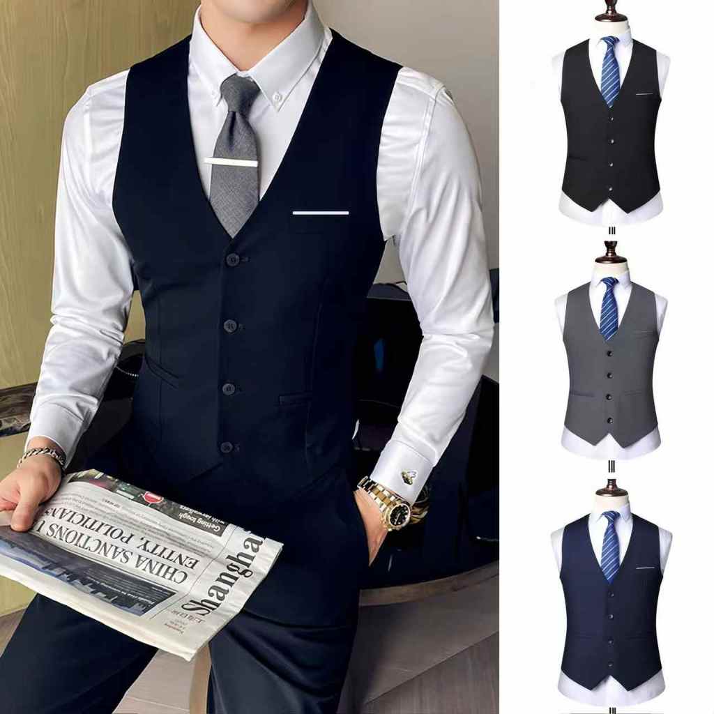 Formal Waistcoat Suit Vest for Men High quality Single Breasted ...