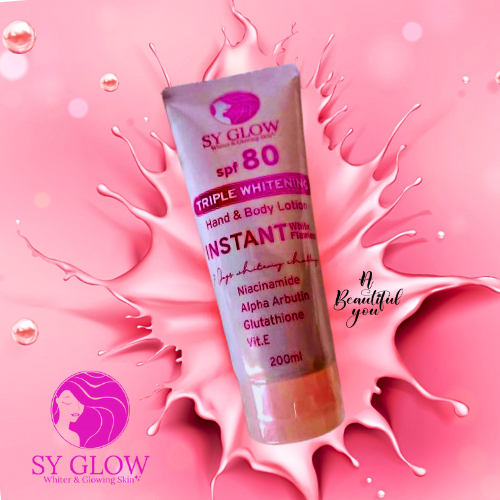 SY GLOW TRIPLE WHITENING INSTANT WHITE HAND & BODY LOTION SPF 80 (200ml) | Shopee Philippines