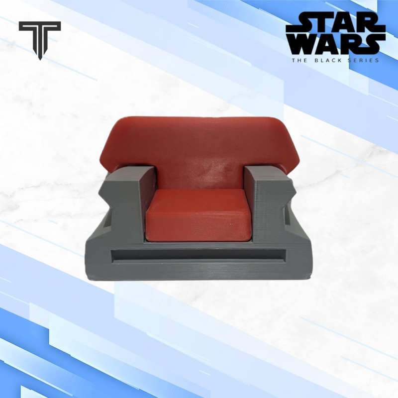 3D Printed Mace Windu Jedi Council Chair for 6 inch Star Wars Black ...