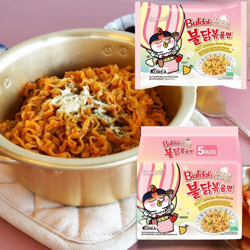 Samyang Buldak Cream Carbonara/Quatro Cheese Flavor 5pcs/PACK - Korean ...