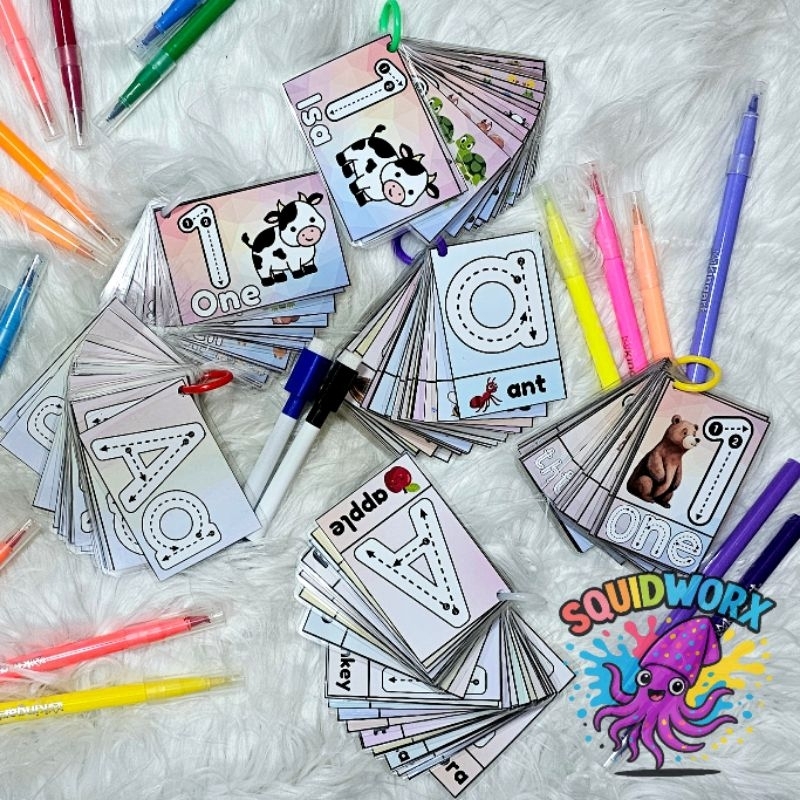 Alphabet & Number Tracing Flashcards for Toddlers | Learn to Write | 1 ...