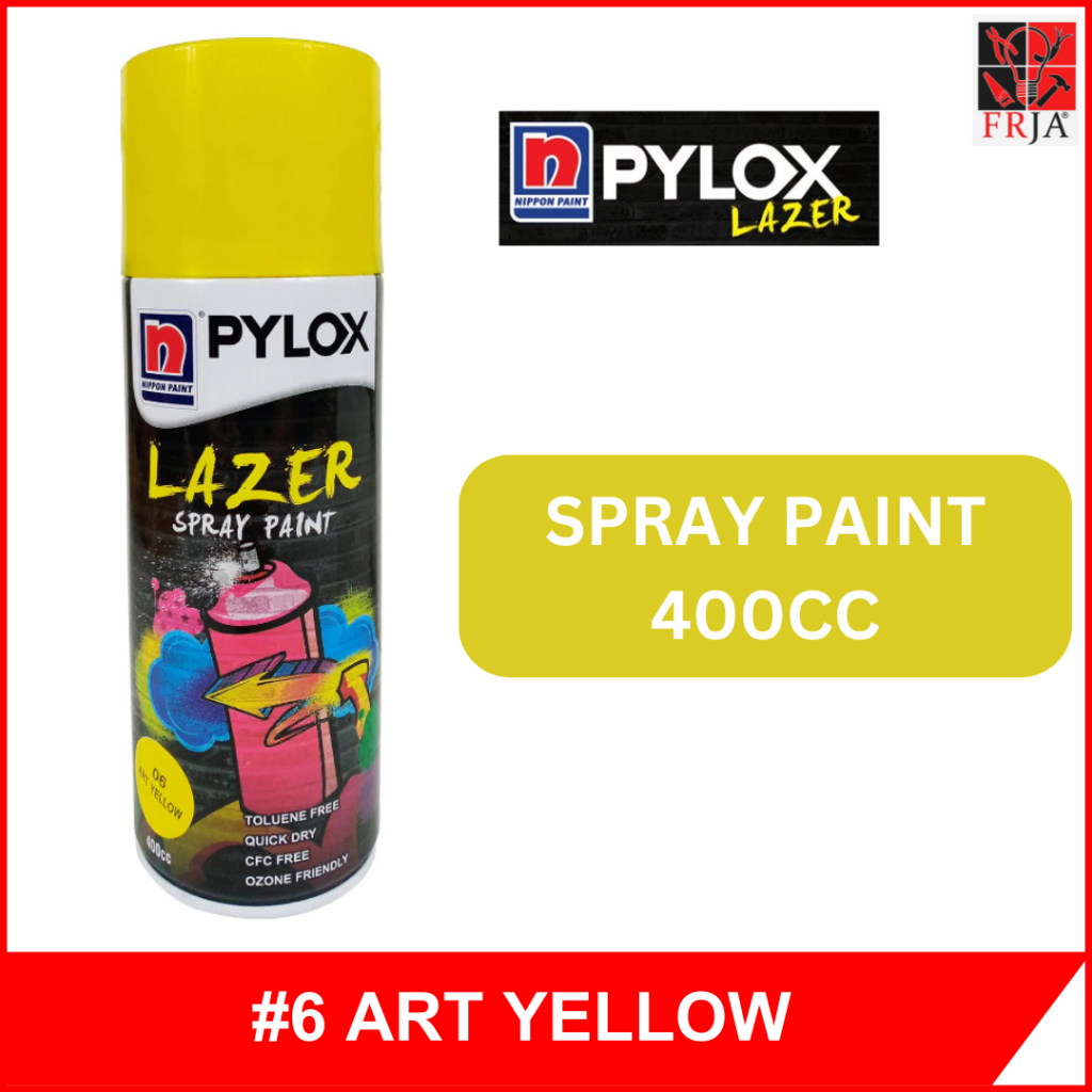 PYLOX #06 ART YELLOW ORIGINAL LAZER SPRAY PAINT 400CC | Shopee Philippines