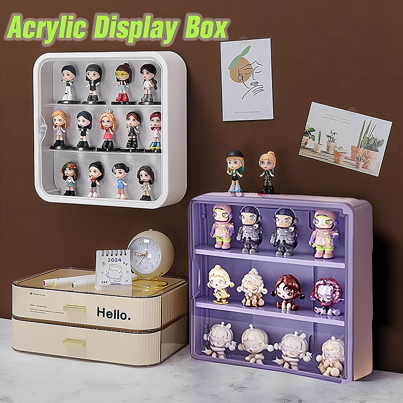 Acrylic display rack wall mounted display box storage stand multi-layer ...