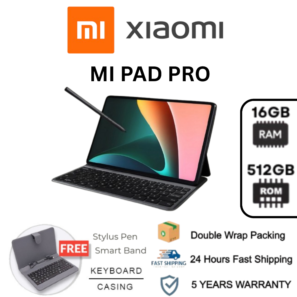 Xiaomi Mi Pad PRO Tablet 16GB+512GB Android | 4G LTE | Dual SIM | WIFI ...