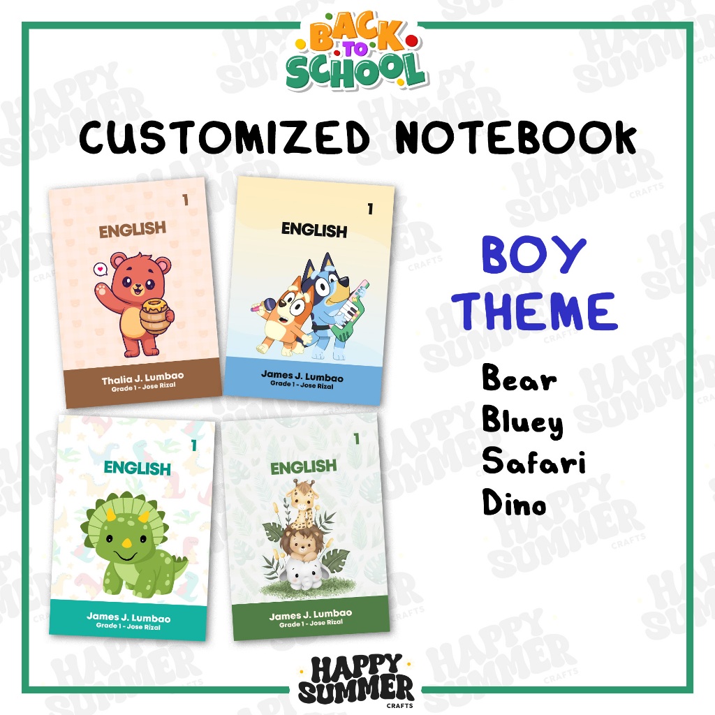 Customize Personalize Writing Composition Notebook Back to School Boy ...