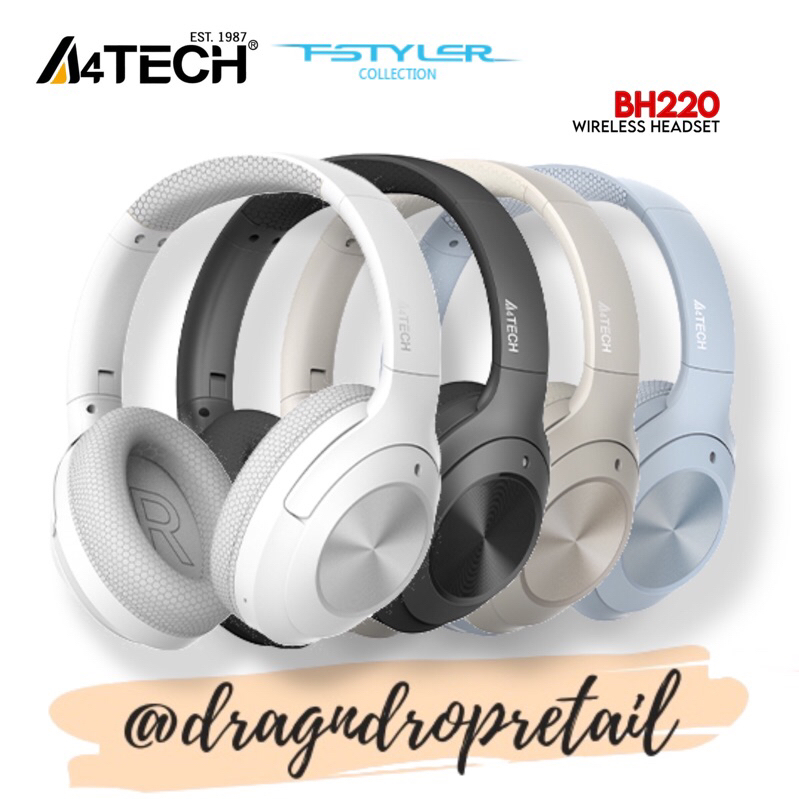 A4TECH FSTYLER BH220 Wireless Bluetooth Headset, Environmental Noise Cancelling Microphone ...