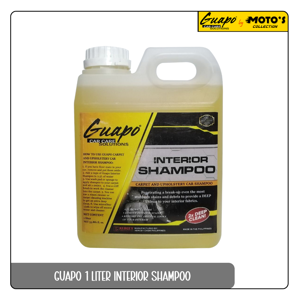 Guapo 1Liter Interior Carpet and Upholstery Car Shampoo | Shopee ...