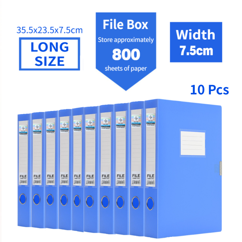 5/10pcs File Folder Box Long Document Box 3.5/5.5/7.5cm File Paper ...