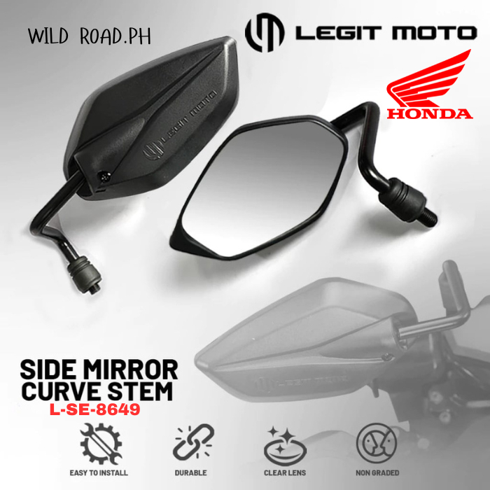 BAJAJ CT100 | LEGITMOTO SPECIAL EDITION CURVE STEM SIDE MIRROR FOR ...