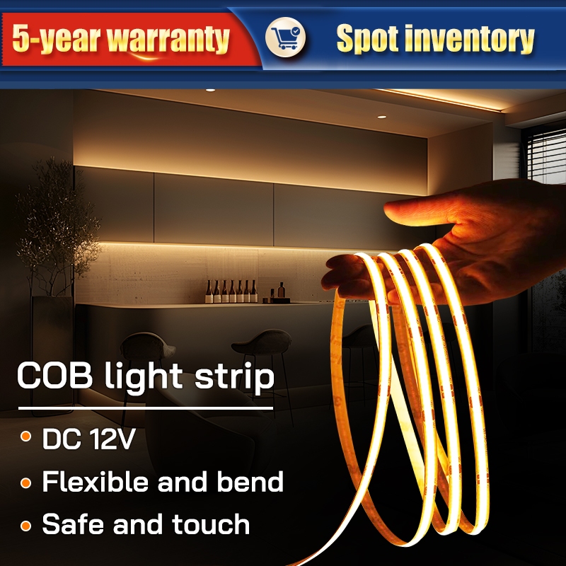 12vLEDself-adhesive high-brightness cob light strip,for decorating the ...