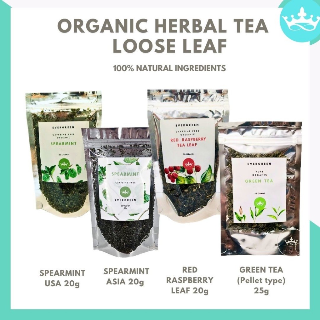 Organic USA Loose Teas Imported | Spearmint, Red Raspberry Leaf Mint Senna, Green Tea, Nettle ...
