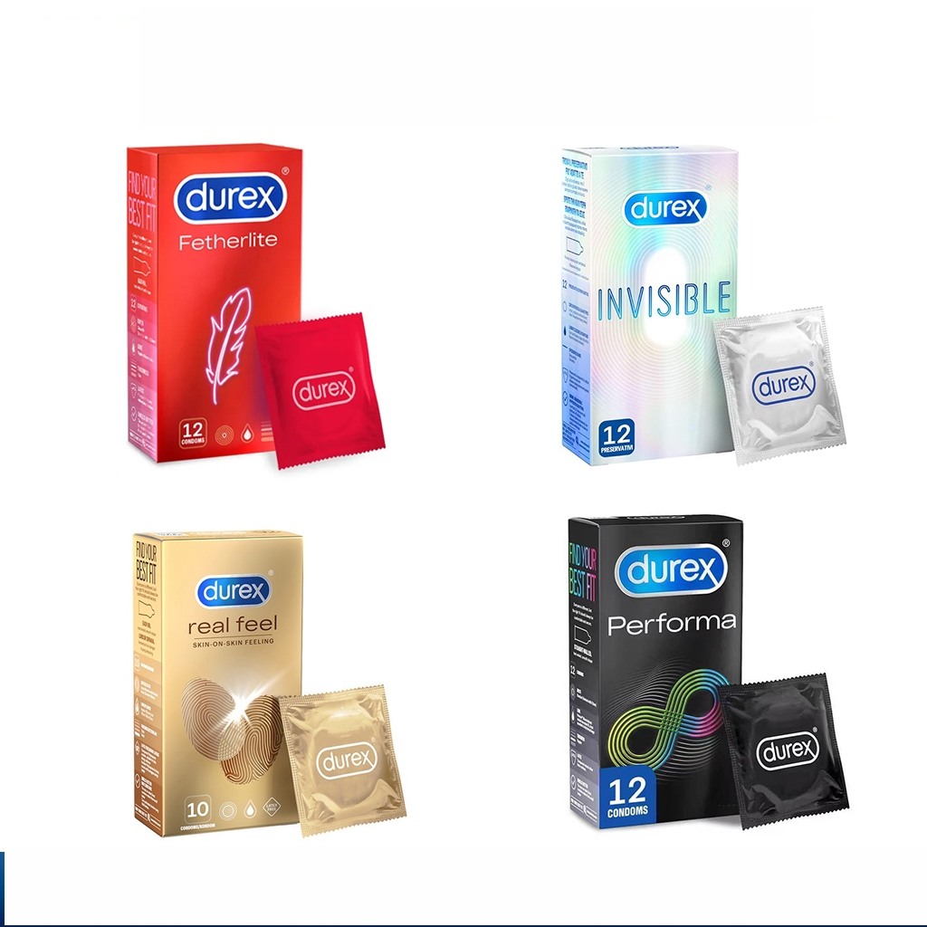 Condoms Durex Performa/Invisible/Fetherlite/Real Feel-10pcs/12pcs | Shopee Philippines