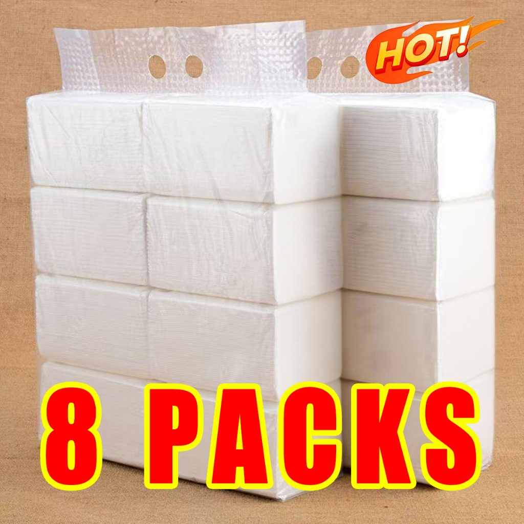【400 sheets X 8PACKS】Tissue Paper Towel Tissue Facial Tissue 4-Ply Car ...