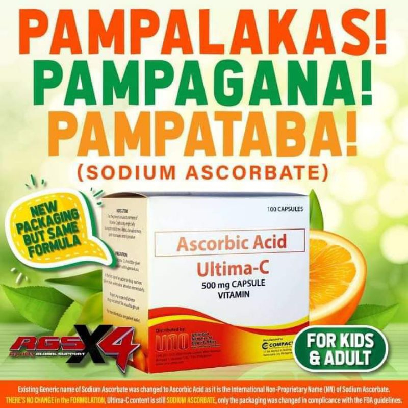 ULTIMA C ( 1 BOX ) ORIGINAL ASCORBIC ACID NEW PACKAGING | Shopee ...