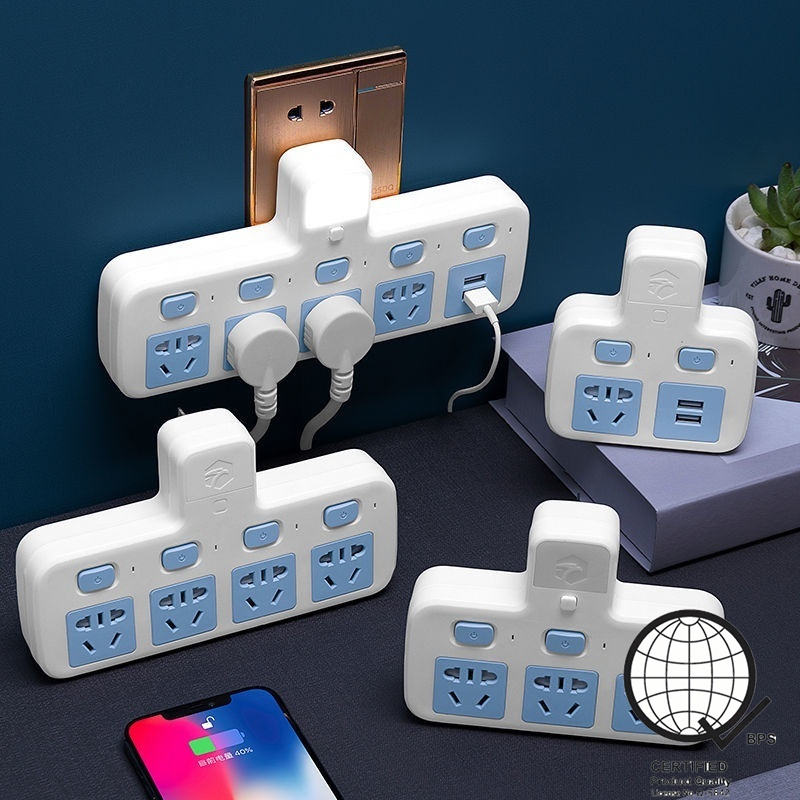 Plug Outlet Extention with USB Port Interfaces Wireless Power Socket ...