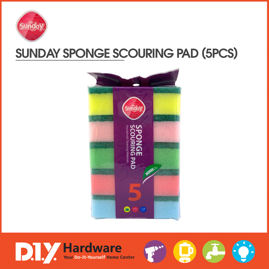 SUNDAY Sponge Scouring Pad (5pcs) | Shopee Philippines