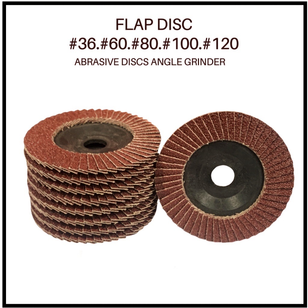 FLAP DISC 10pcs. ABRASIVES DISCS #36.#60.#80.#100.#120 | Shopee Philippines