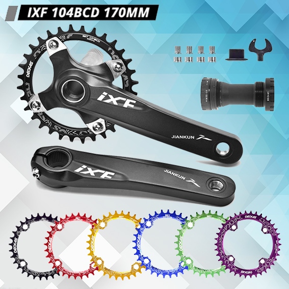 IXF Crankset 104BCD 177MM Bottom Bracket with Axis Spindle MTB ...