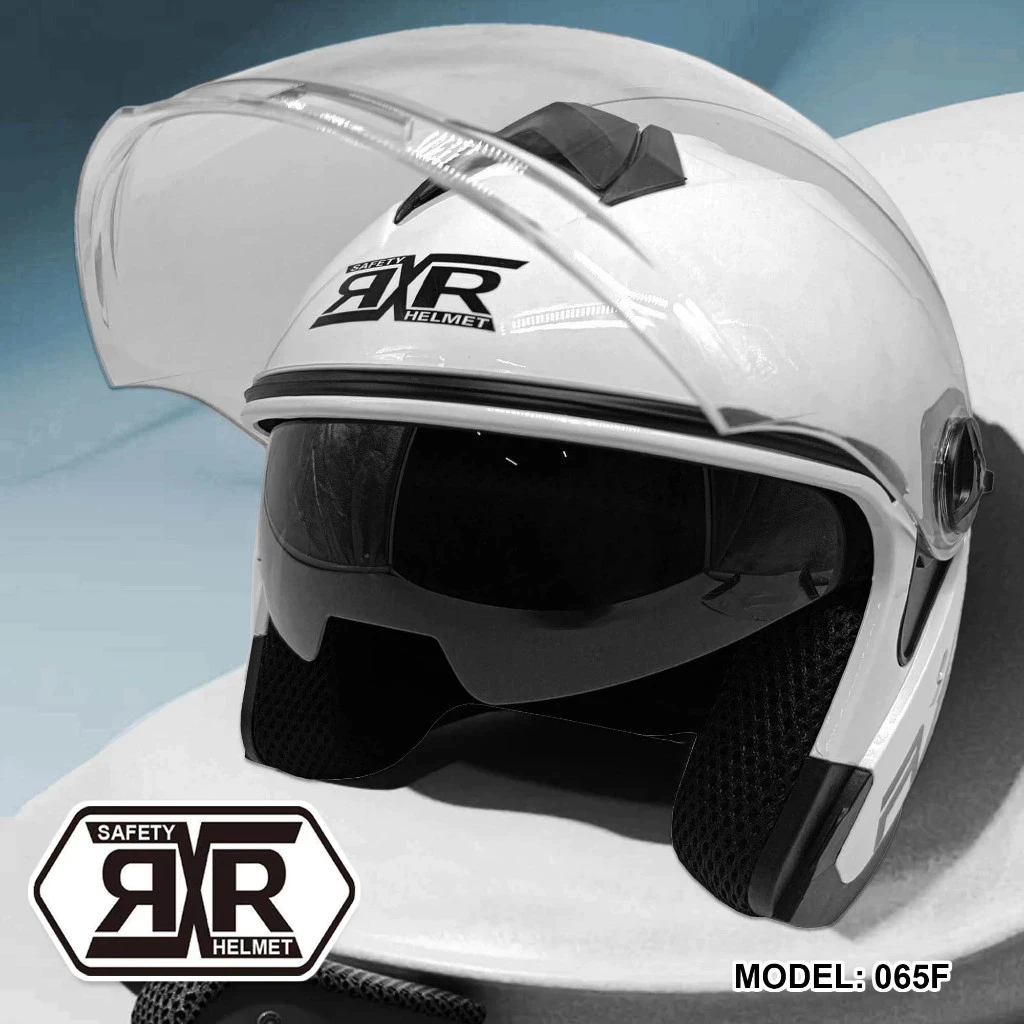 RXR 065F Dual Visor Motorcycle Half Face Riding Gear Helmet | Shopee Philippines
