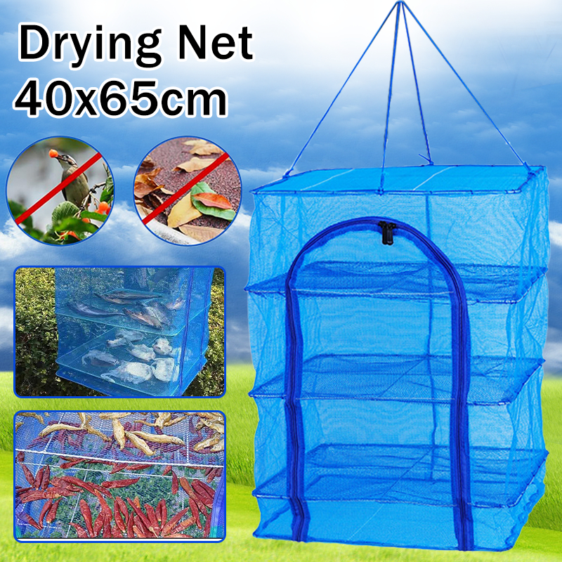 Foldable 3 Layers Fish Dryer Net For Drying Fish Vegetable Hanging ...