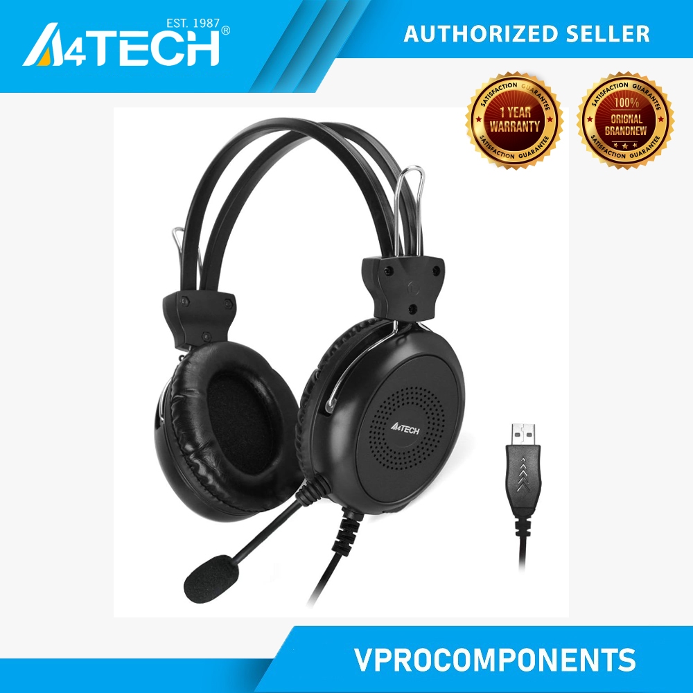 A4TECH HU-30 ComfortFit Stereo USB Headset Headphone with Mic | Shopee ...