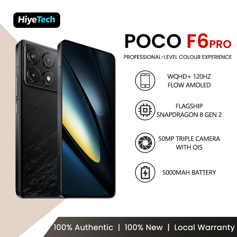 POCO F6 Pro 5g Snapdragon® 8 Gen 2 120W HyperCharge WQHD+ Flow AMOLED ...