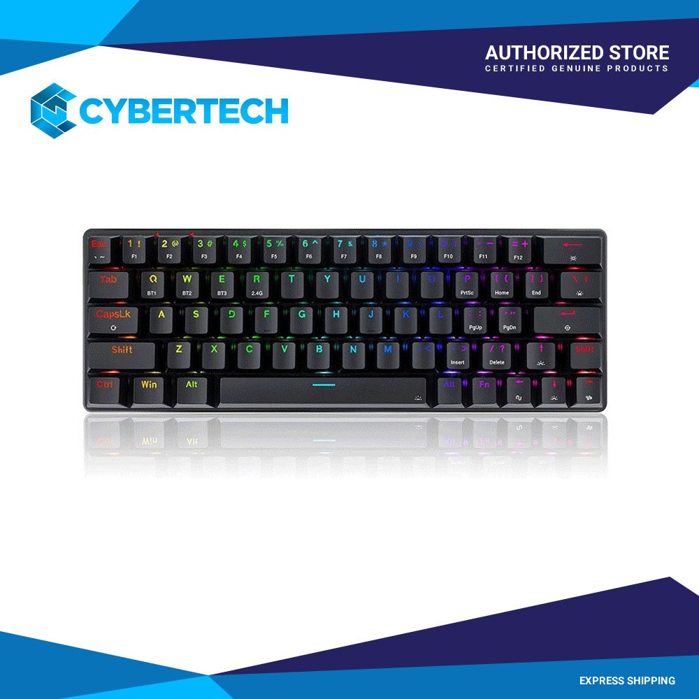 Redragon K613P-KBS Jax Pro 63-Key RGB Wireless Mechanical Keyboard ...