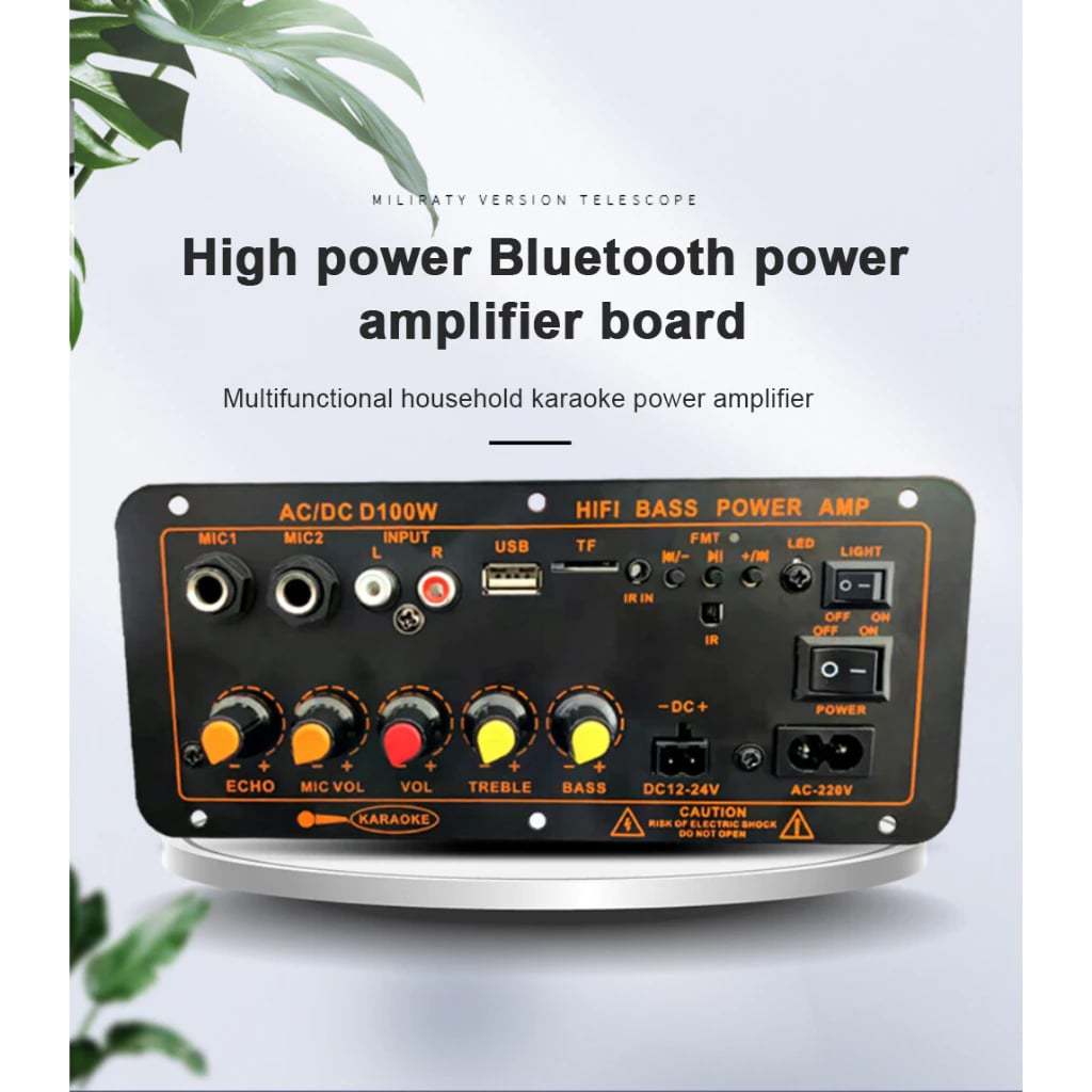 LTE D100 220V 12V 24V Digital Bluetooth 5.0 Amplifier Board Subwoofer ...
