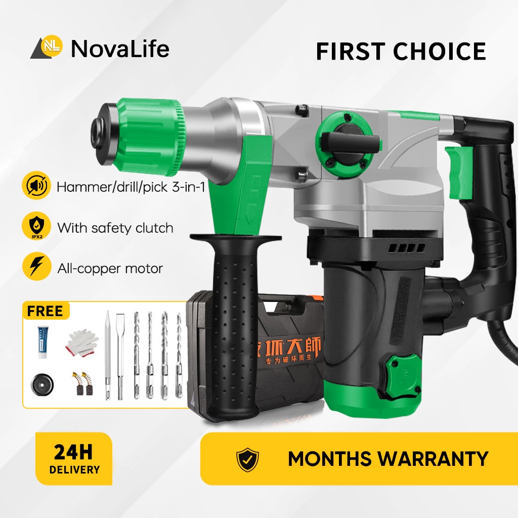 Demolition Hammer/Chipping Gun 2500W/220V Heavy Duty Rotary Hammer ...