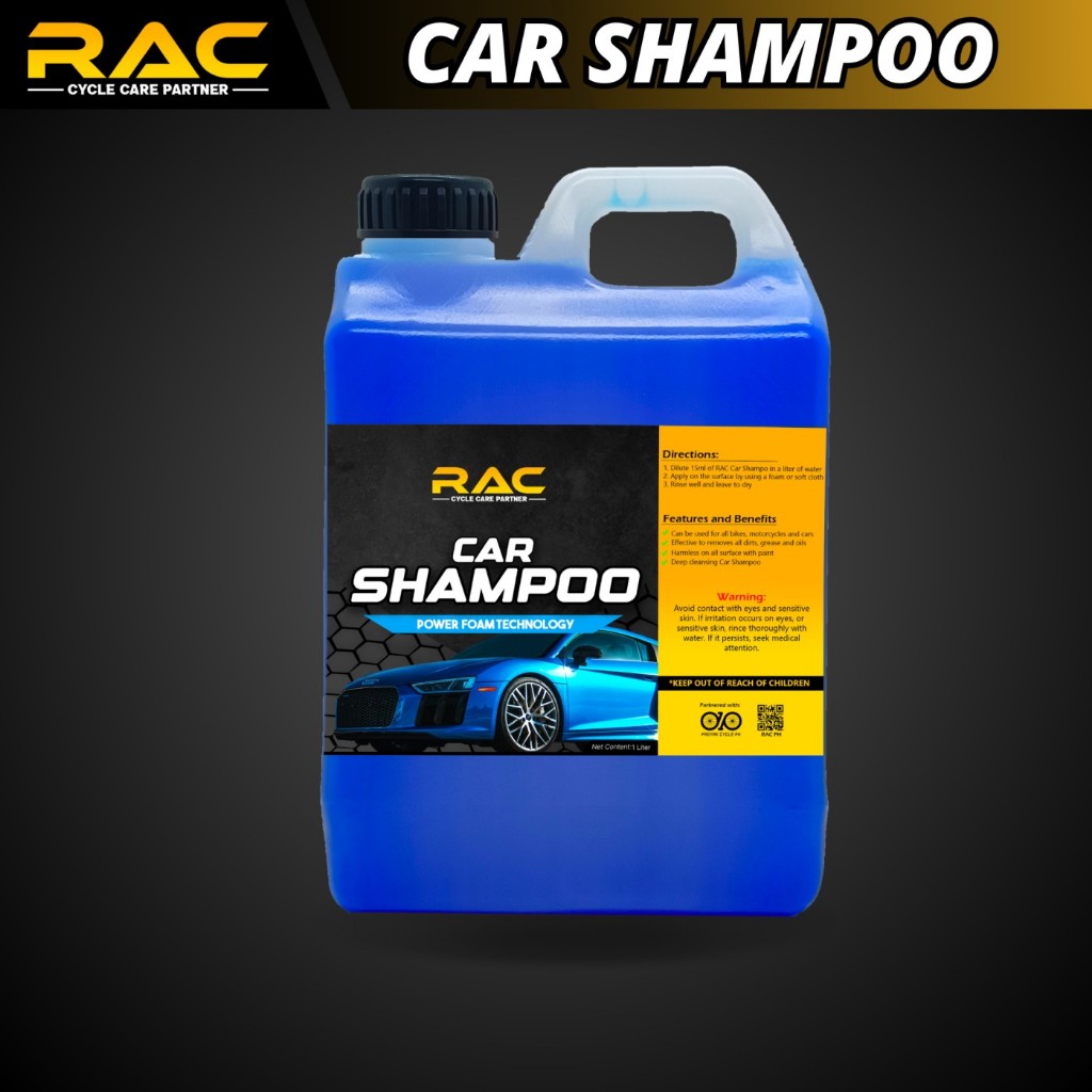 RAC 1 Liter Car Shampoo with Foam Booster | Shopee Philippines