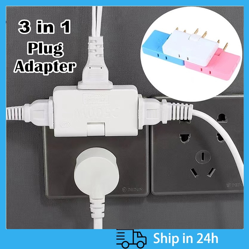 Rotatable Socket Converter One In Three Extension Plug Travel Universal ...