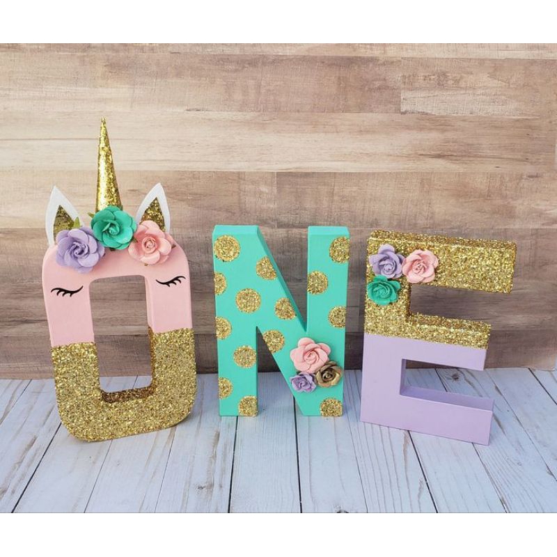 Unicorn theme letter and number standee | Shopee Philippines