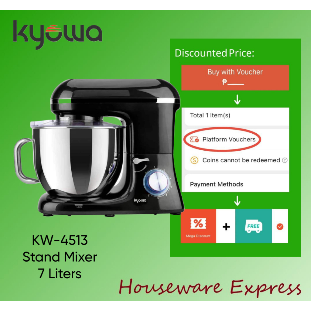 Kyowa KW-4513 Stand Mixer 7 Liters KW4513 (Houseware Express) | Shopee ...