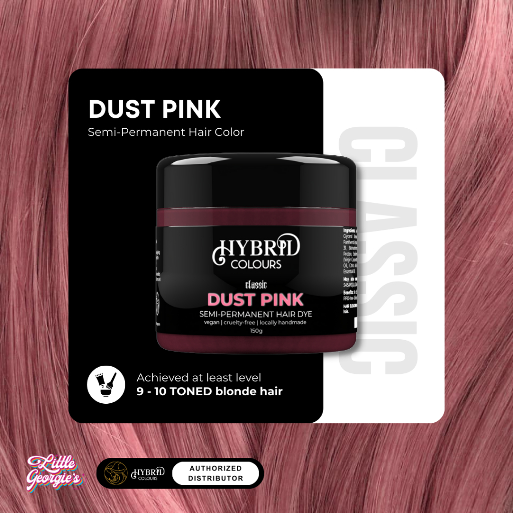 Hybrid Colours Classic Dye 150g - DUST PINK [Muted Pink, Organic, Semi ...