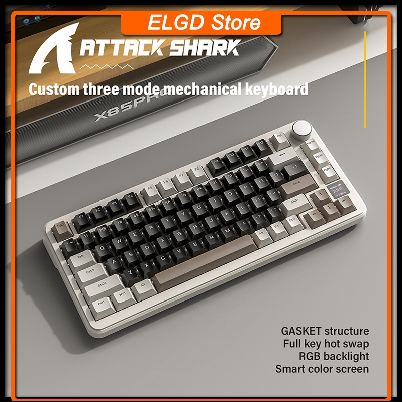 Attack Shark X85 Pro Wireless Gasket Mechanical Keyboard 75% Tri-Mode ...