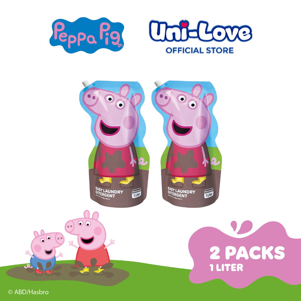UniLove x Peppa Pig Baby Laundry Detergent 1L (Peppa) Pack of 2 ...