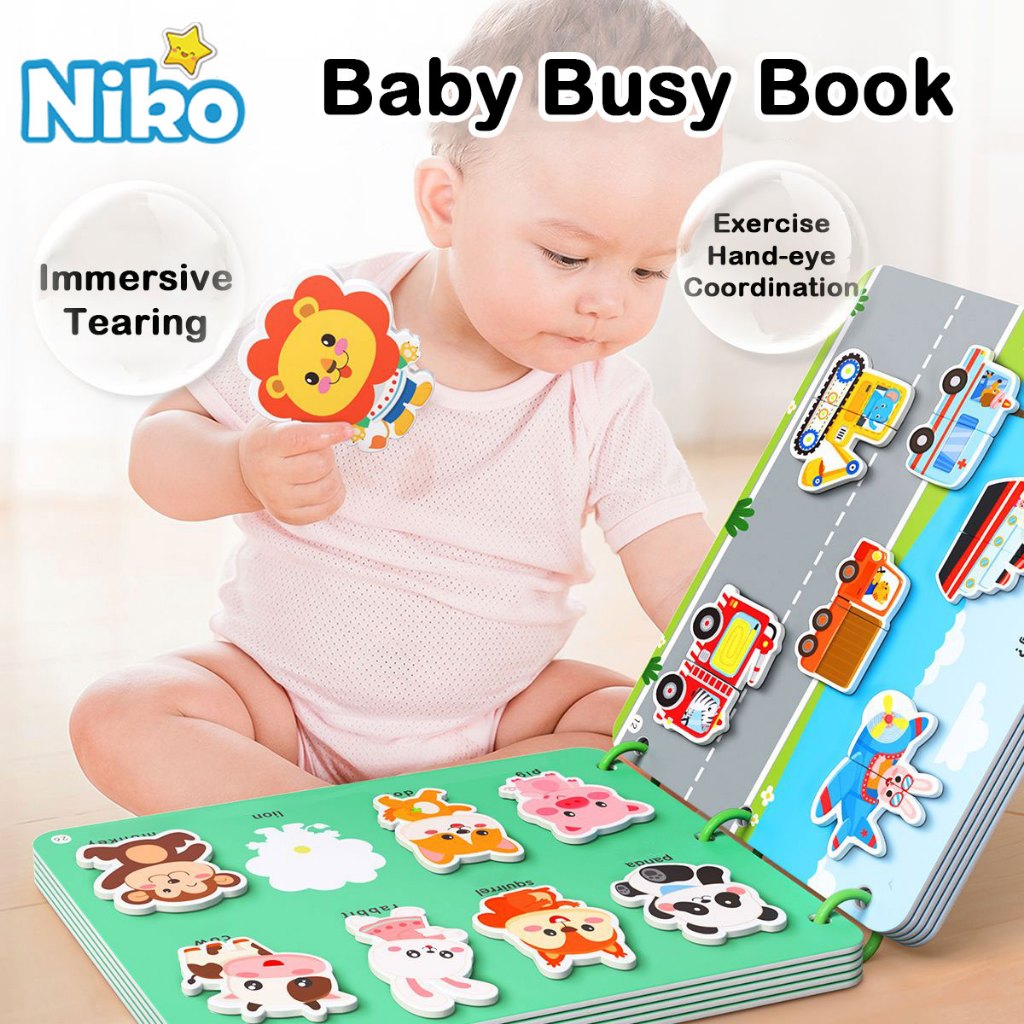 NIKO 30 Pages Sticker Game Busy Book For Toddlers Baby Activity Book ...