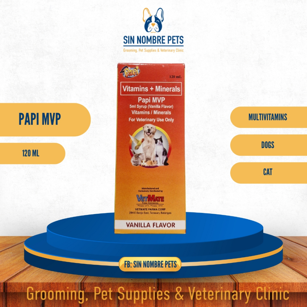 PAPI MVP MULTIVITAMINS SYRUP Pet Vitamins.. | Shopee Philippines
