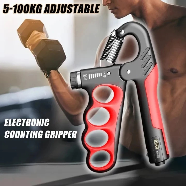 R Type Hand Grip 5-100 KG Professional Hand Strength Wrist Arm Muscle ...