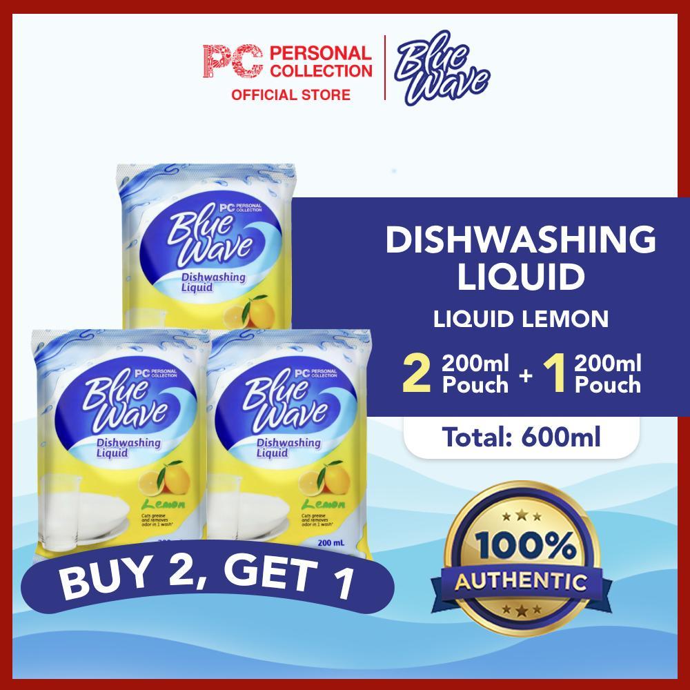 Blue Wave Dishwashing Liquid Lemon 200ml Pouch (Buy 2, Get 1 Free ...