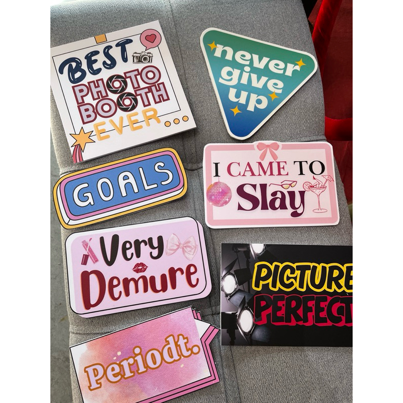 Per Piece Unique Sintraboard Photobooth Props Genz Slang | Shopee ...