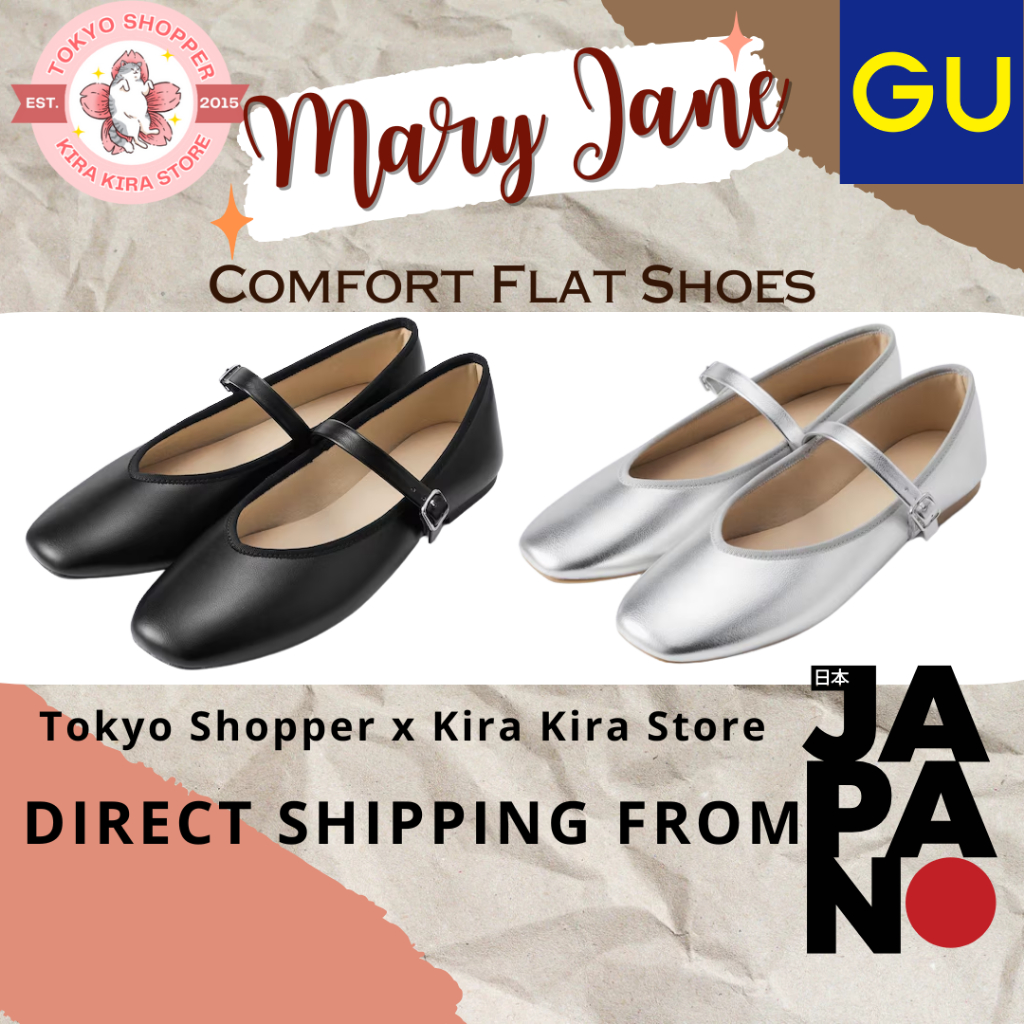ORIGINAL GU Mary Jane Comfort Flat Shoes Japan Direct | Shopee Philippines