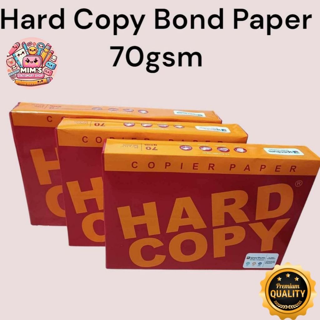 Hard Copy Bond Paper 70 GSM Letter, A4, Legal - Premium Quality for ...