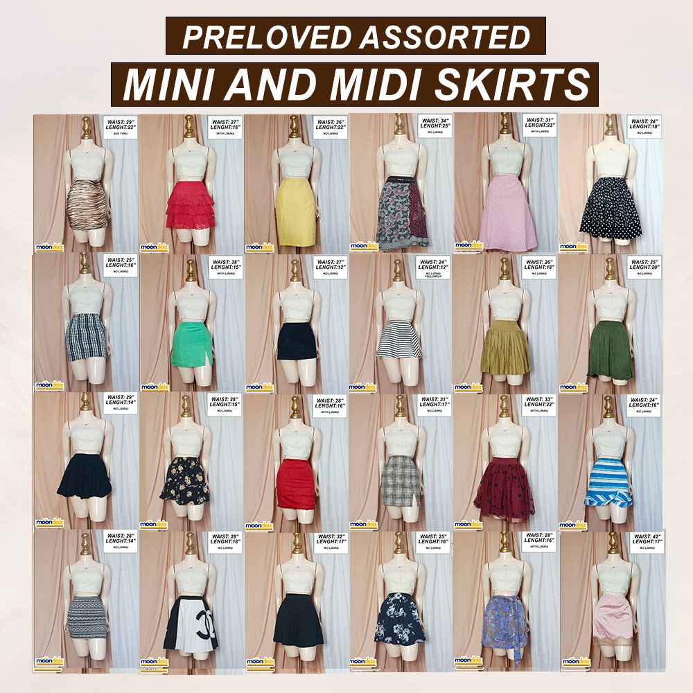 Preloved Assorted Mini and Midi Skirts from US American Brand | Shopee ...