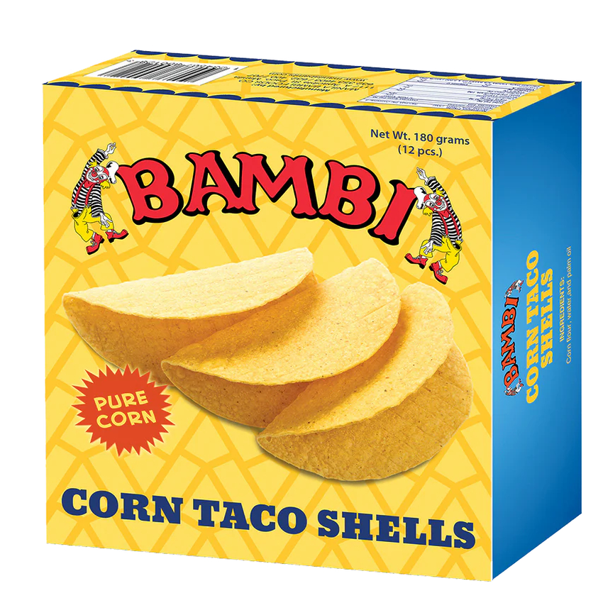 Bambi Corn Taco Shells 180 grams / 12 pcs per pack | Shopee Philippines