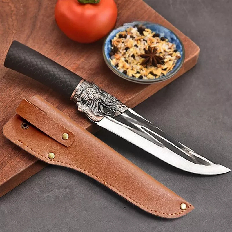 Bone Removal Knife Dragon Head Forged Blade Slicing Knife Bone Meat ...