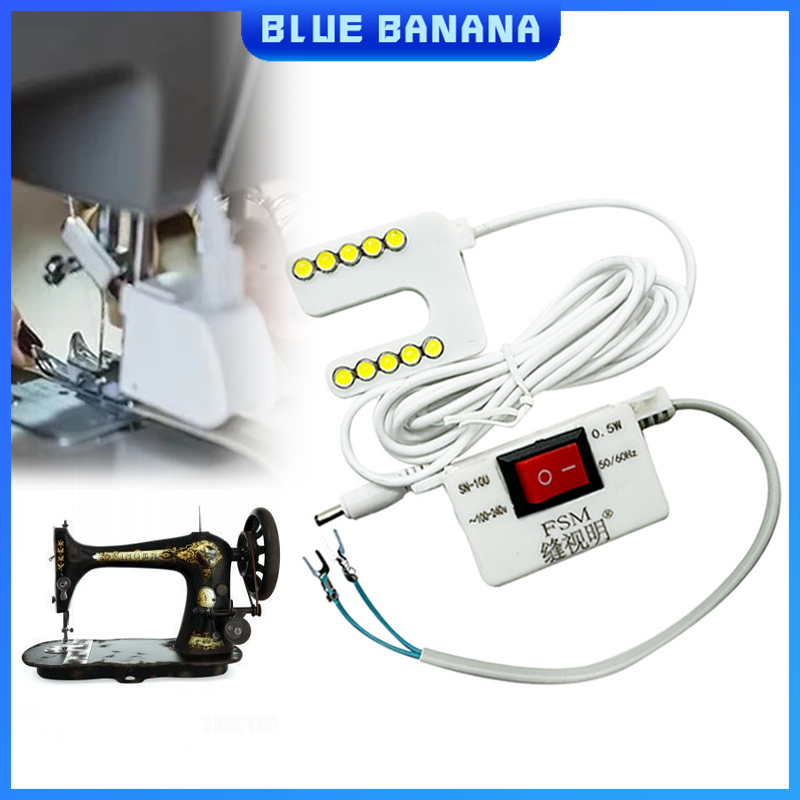 220V Sewing Machine Working Light 10 LED Lamps U-Shape Magnetic Sewing ...