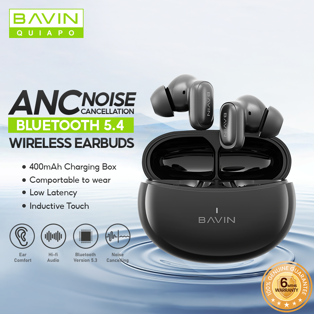 BAVIN BA78 HiFi TWS Wireless Earbuds Bluetooth 5.4 w/ ANC Call Noise ...