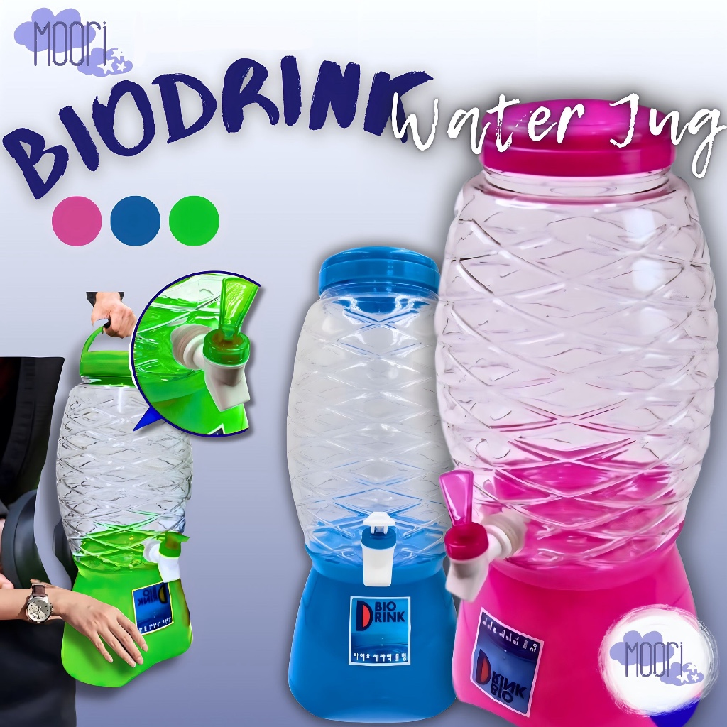 MOORI Bio Drink Transparent Style 5-Liter Water Jug Container | Shopee ...