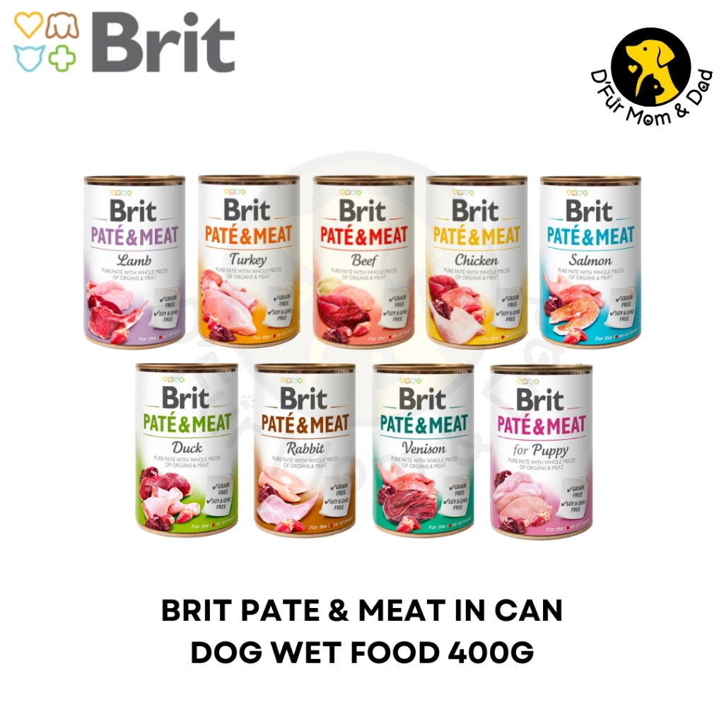 Brit Pate and Meat Dog Wet Food in Can 400g | Shopee Philippines